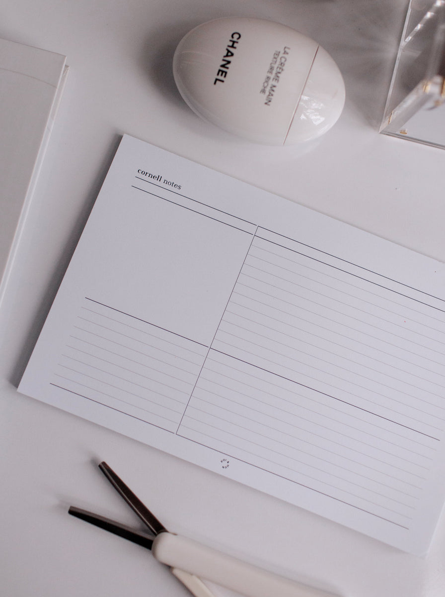 Cornell Notes Notepad | Half Letter – Poi & Hun