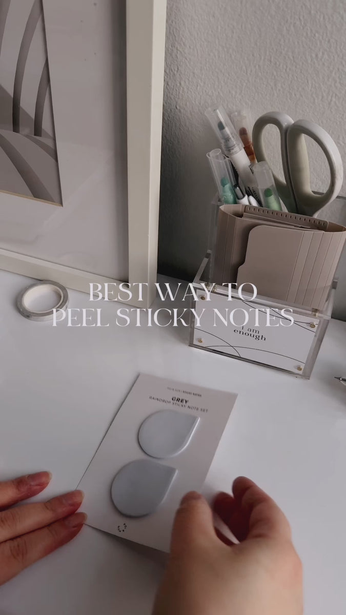 Raindrop Sticky Note Set - Grey – Poi & Hun