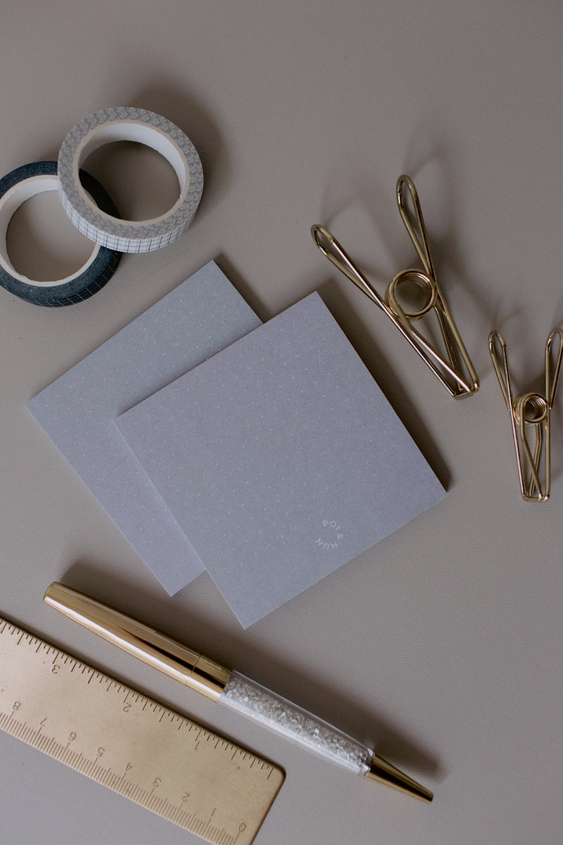 Grey Dotted Notes Sticky Notes - 2 Pack – Poi & Hun